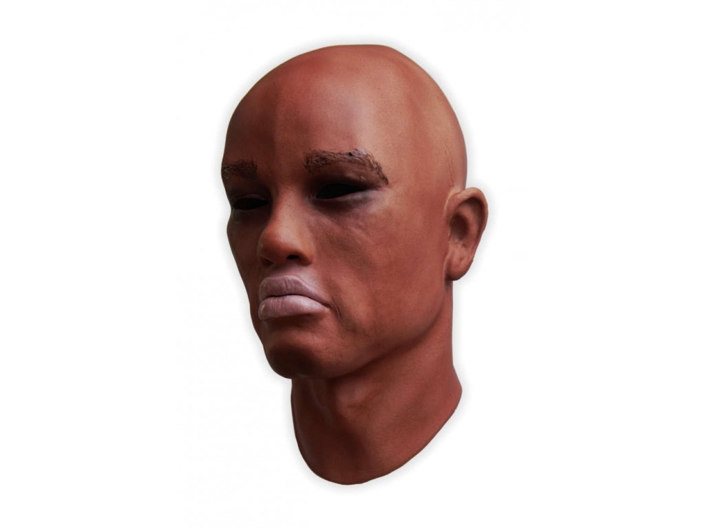 Realistic Face Mask Soft Latex Dark Skin 'Jayden'
